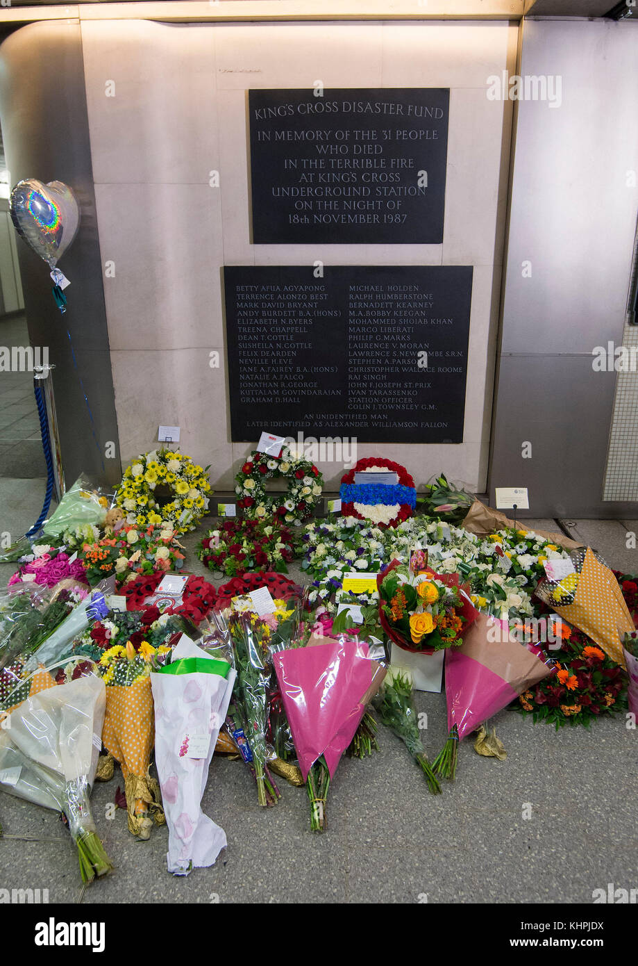 Flowers at a memorial service for the 30th anniversary of the King's ...