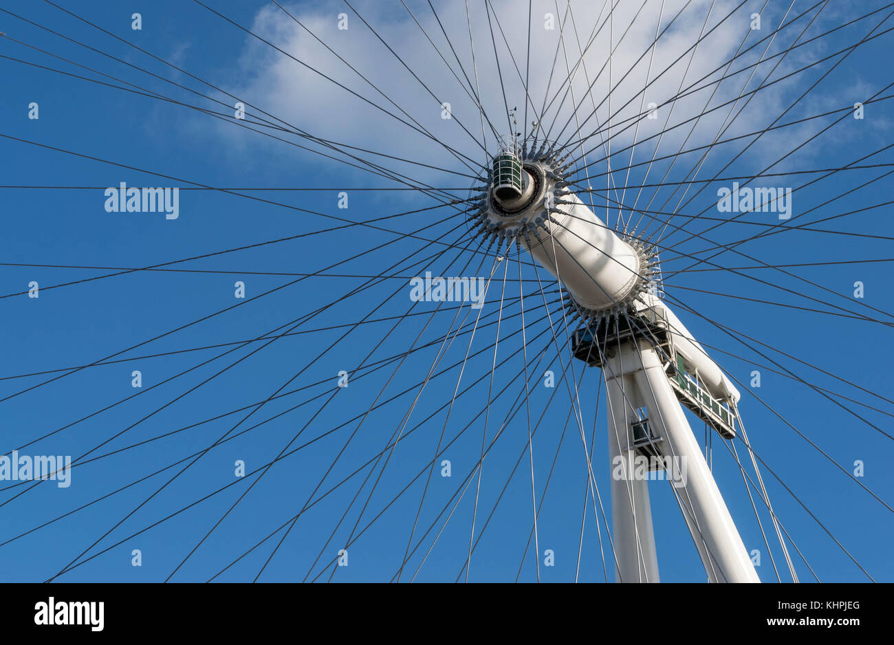 LONDON, UK - October 17th, 2017: Close up of the London Eye in London ...