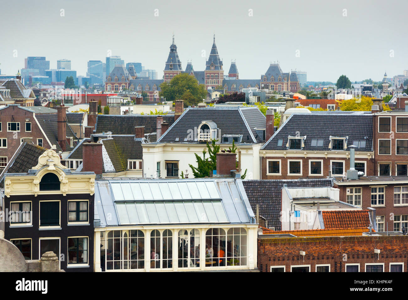 Roofs of old city in Amsterdam Stock Photo - Alamy