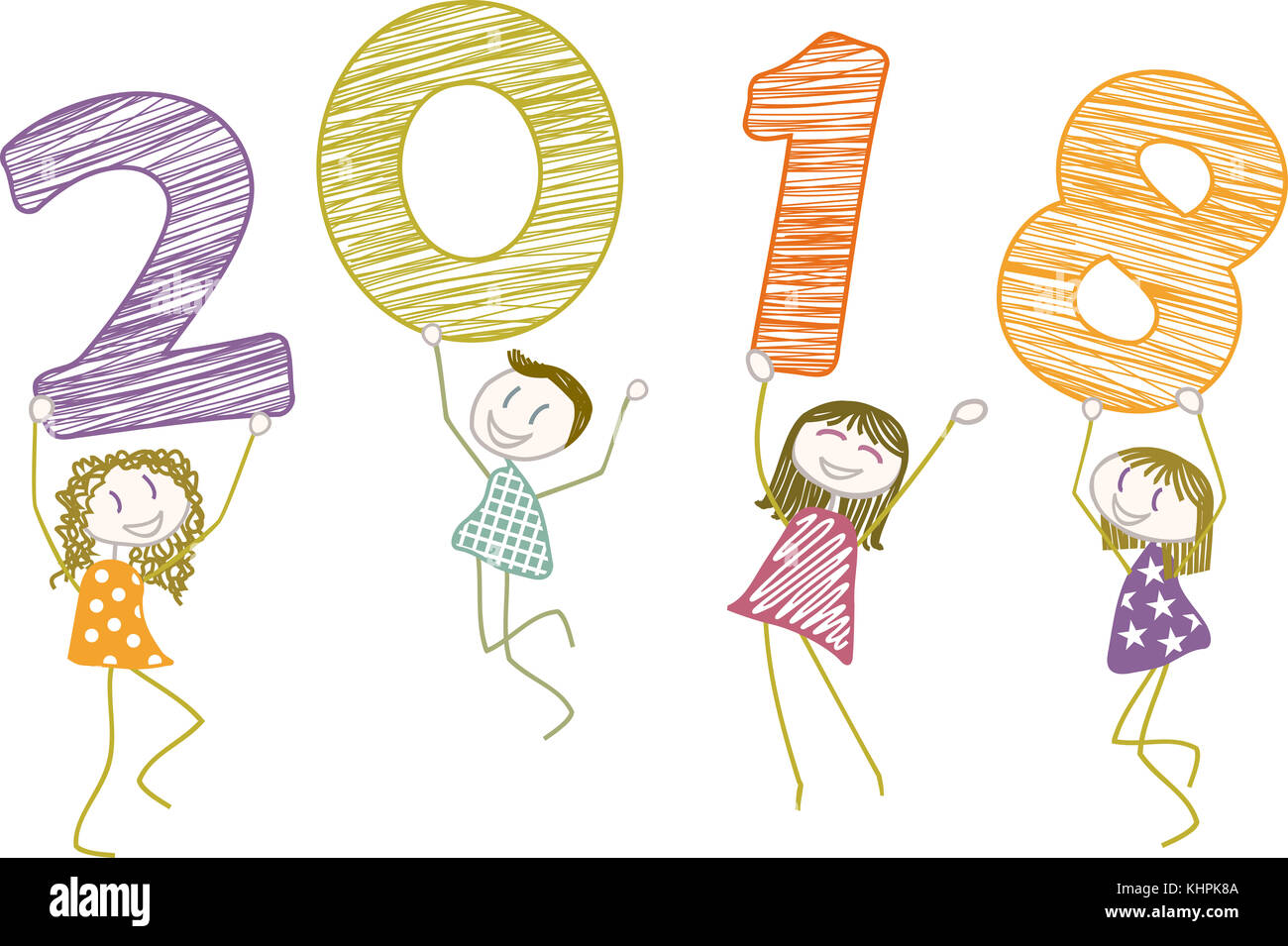 Men, women or children are jumping for joy to celebrate the new year ...