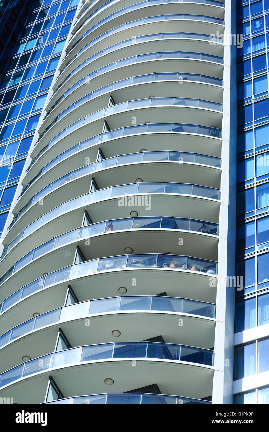 High Rise Condo Towers in Seattle with Balconies Stock Photo - Alamy