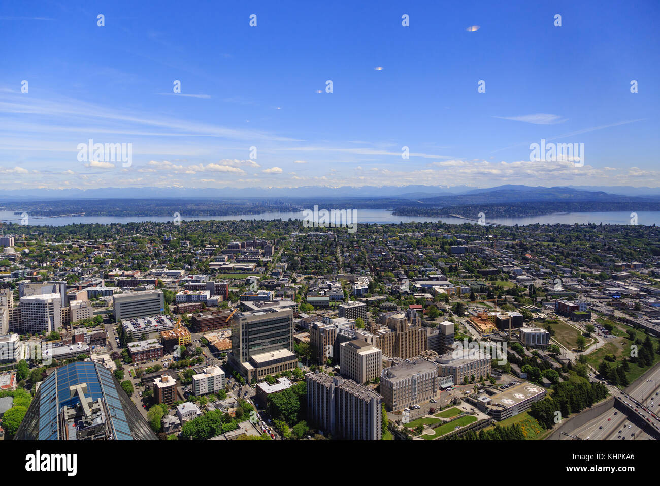 View of Seattle Washington from High Above Stock Photo - Alamy