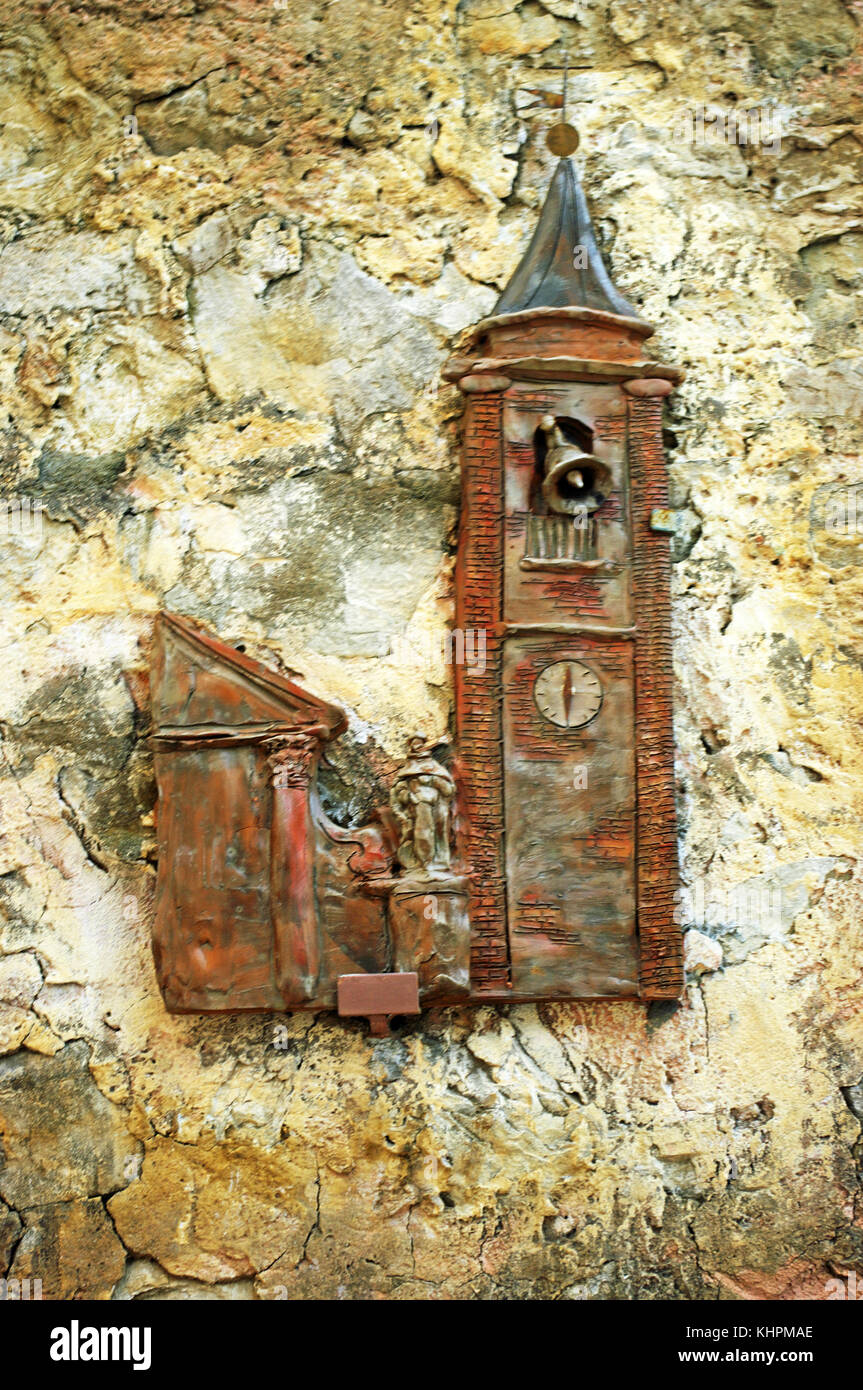 Church Tower Relief, Picture, Tole, Bologna, Italy Stock Photo - Alamy