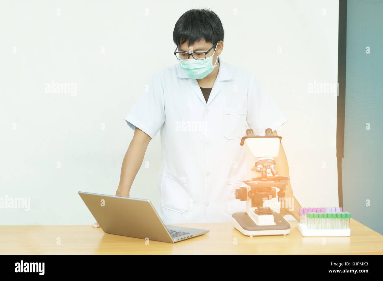 Equipment for research experiments in science laboratory, Microscopy ...