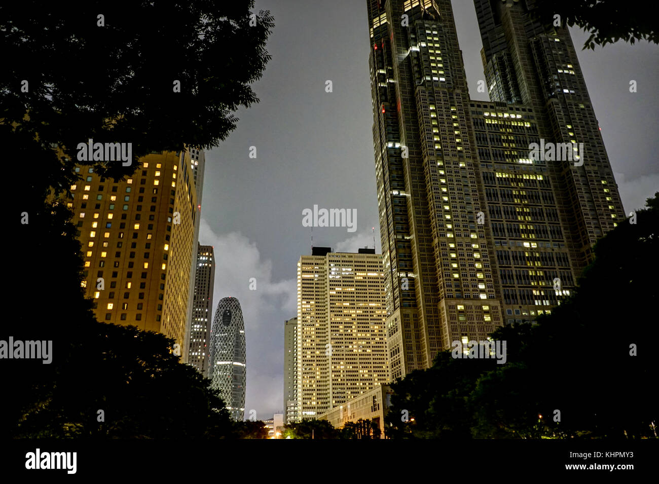 Tokyo Night view with street lights. Photo taken in Japan, Tokyo ...