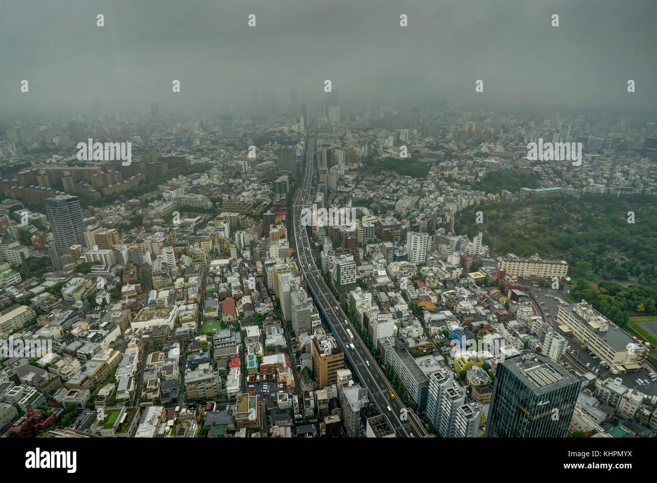 Tokyo Skyline View fog clouds mist. Photo taken in Japan Asia, Tokyo ...