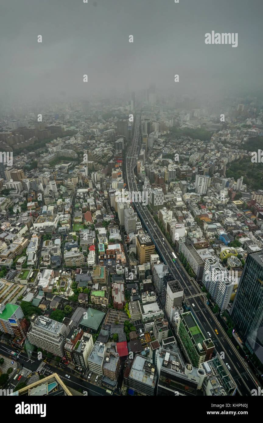 Tokyo Skyline View fog clouds mist. Photo taken in Japan Asia, Tokyo ...