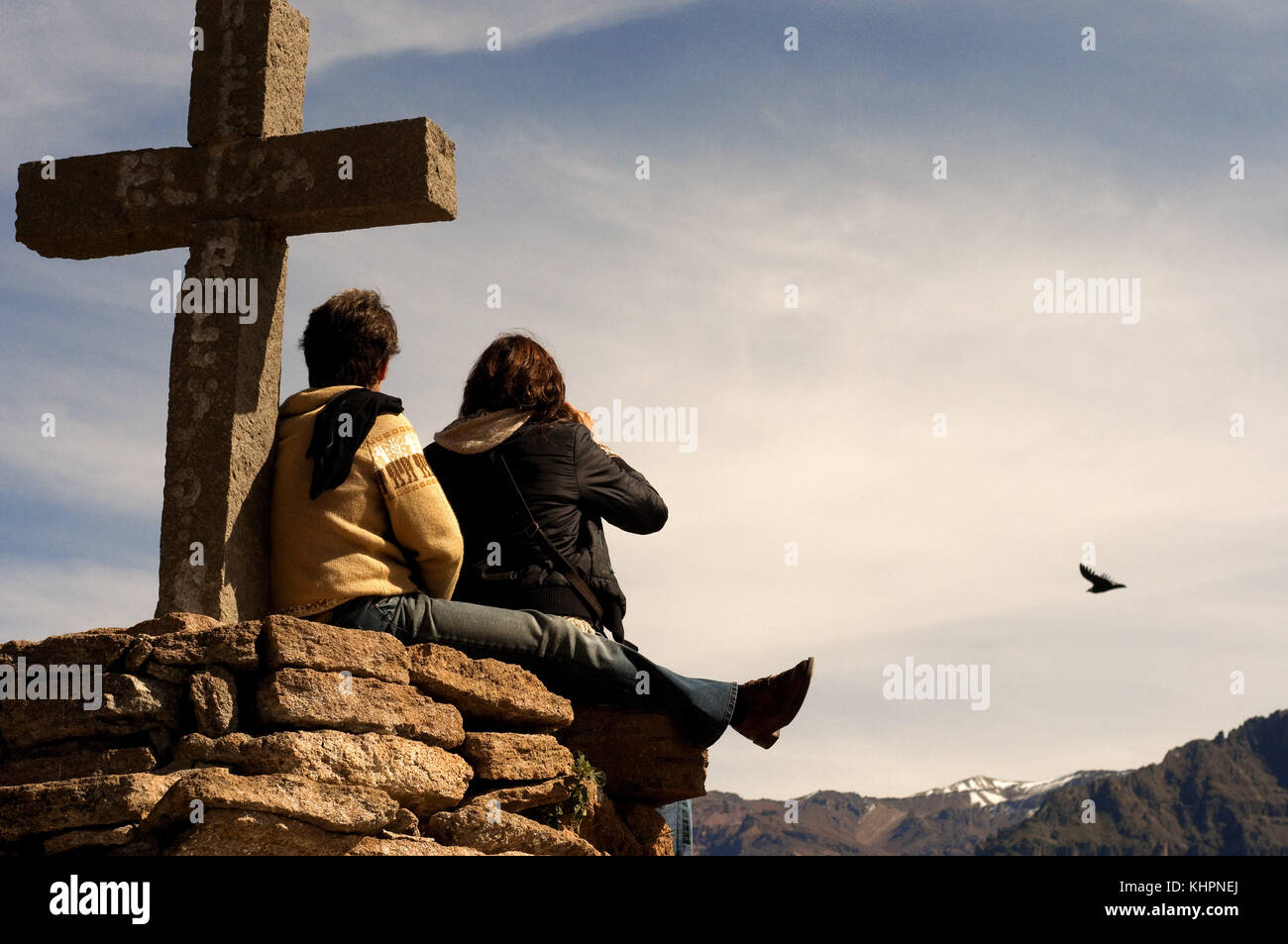 Cruz del Condor, Viewpoint at Colca Canyon, Peru. In the Cruz del ...