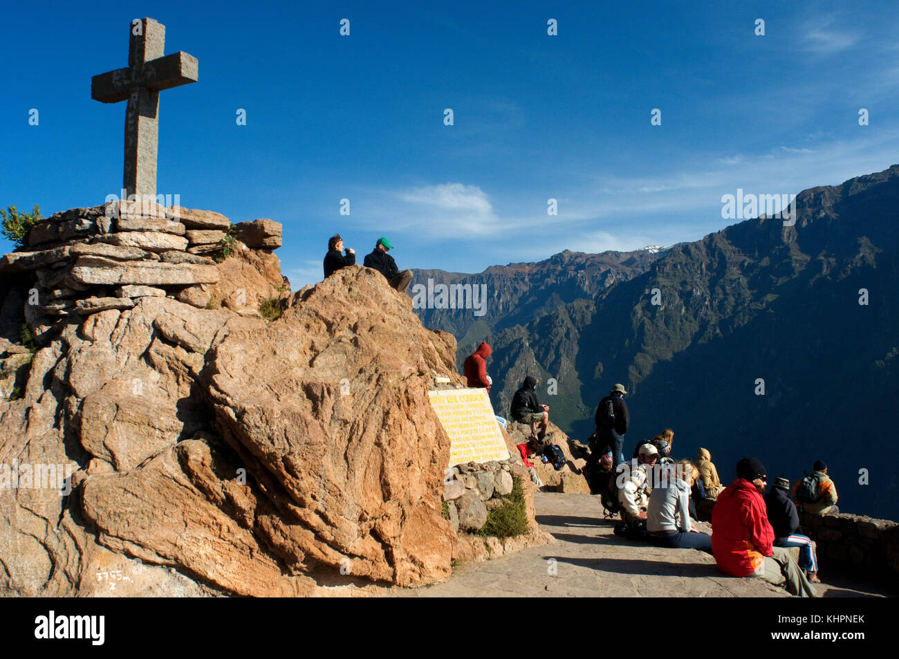 Cruz del Condor, Viewpoint at Colca Canyon, Peru. In the Cruz del ...