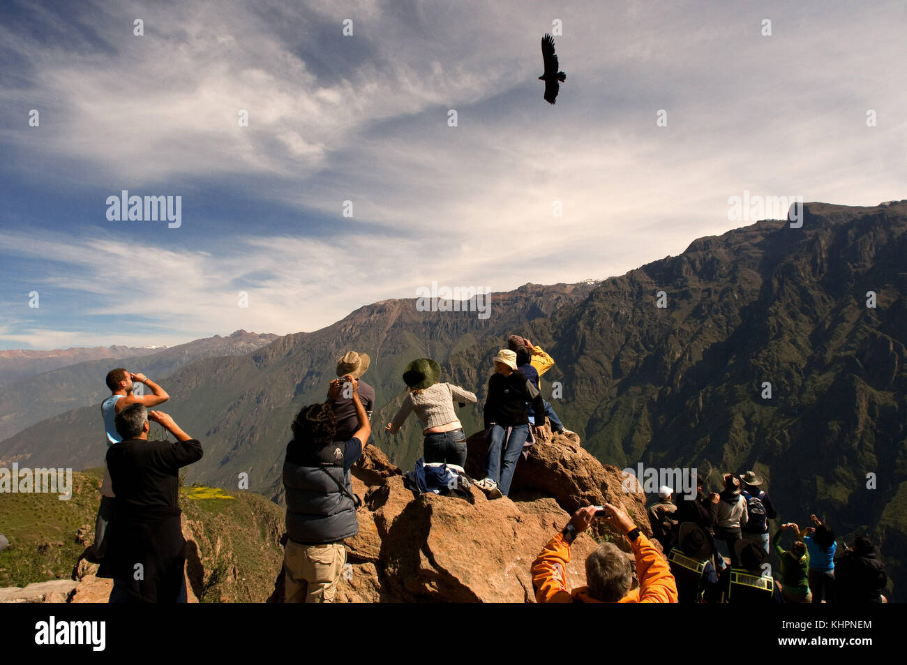 Cruz del Condor, Viewpoint at Colca Canyon, Peru. In the Cruz del ...