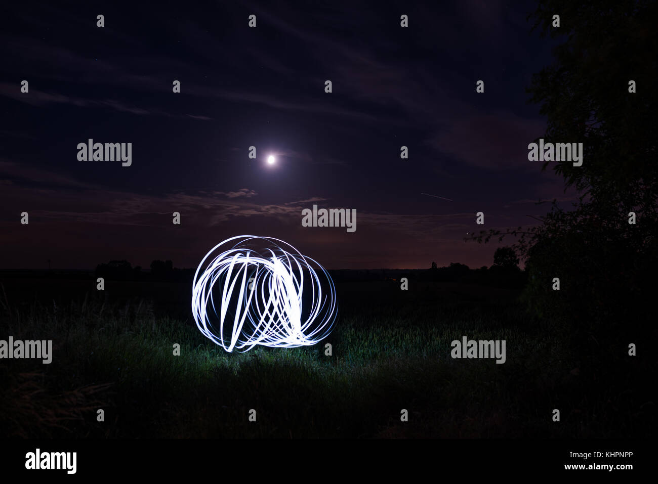 Experimenting with lights and slow shutter speeds Stock Photo - Alamy
