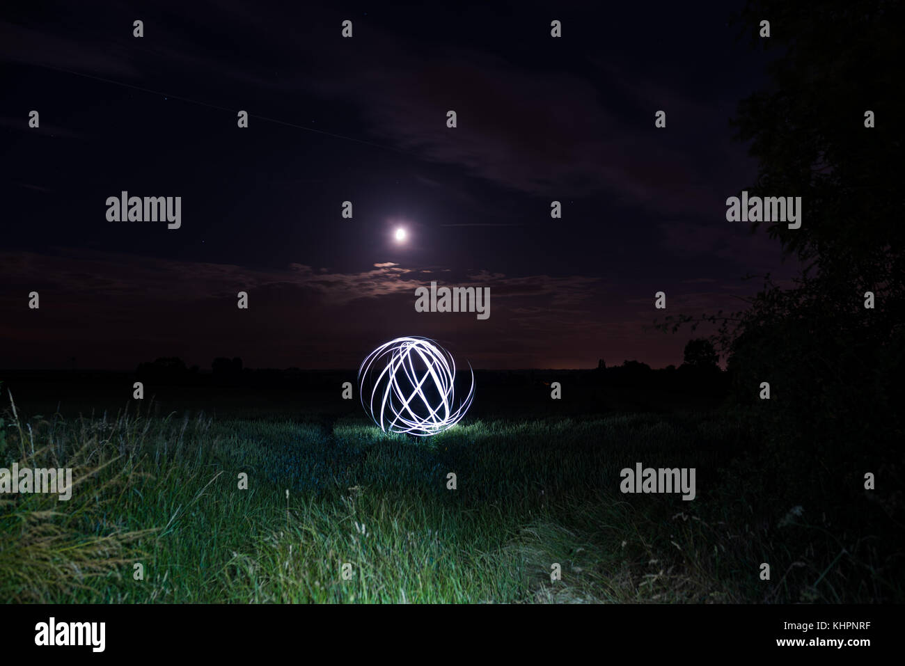 Experimenting with lights and slow shutter speeds Stock Photo - Alamy