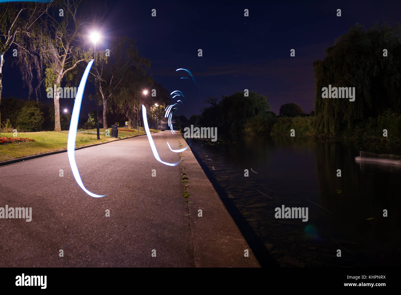 Experimenting with lights and slow shutter speeds Stock Photo - Alamy