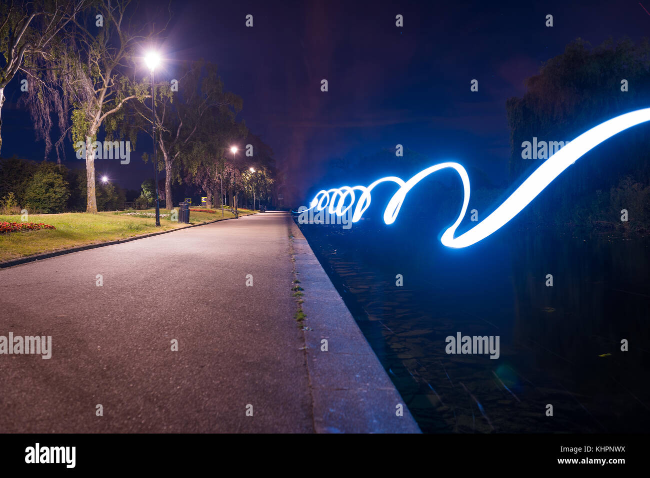 Experimenting with lights and slow shutter speeds Stock Photo - Alamy