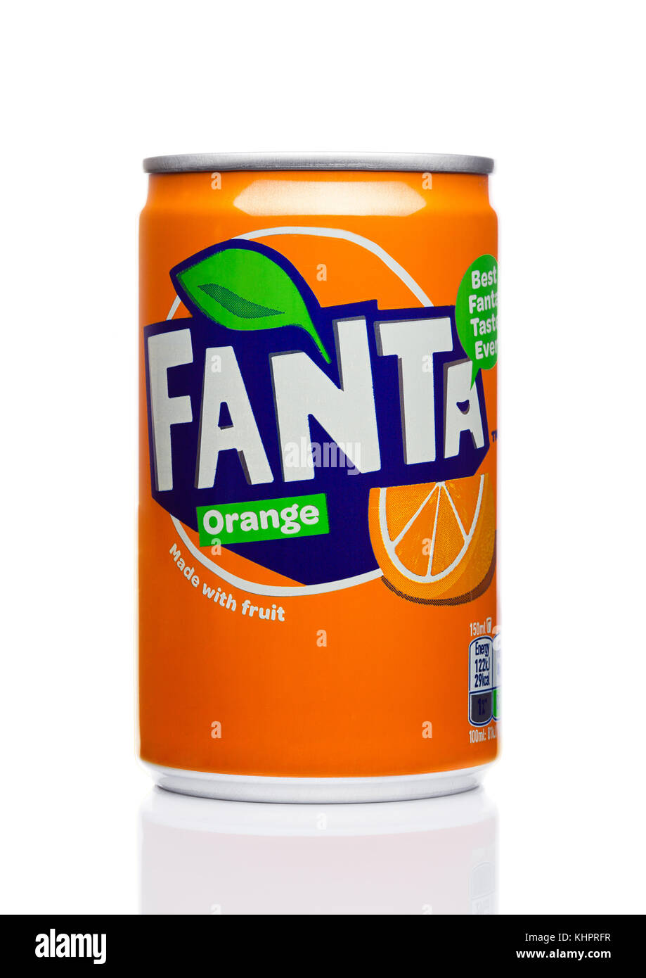 LONDON, UK - November 17, 2017: Fanta little can soft drink on white ...