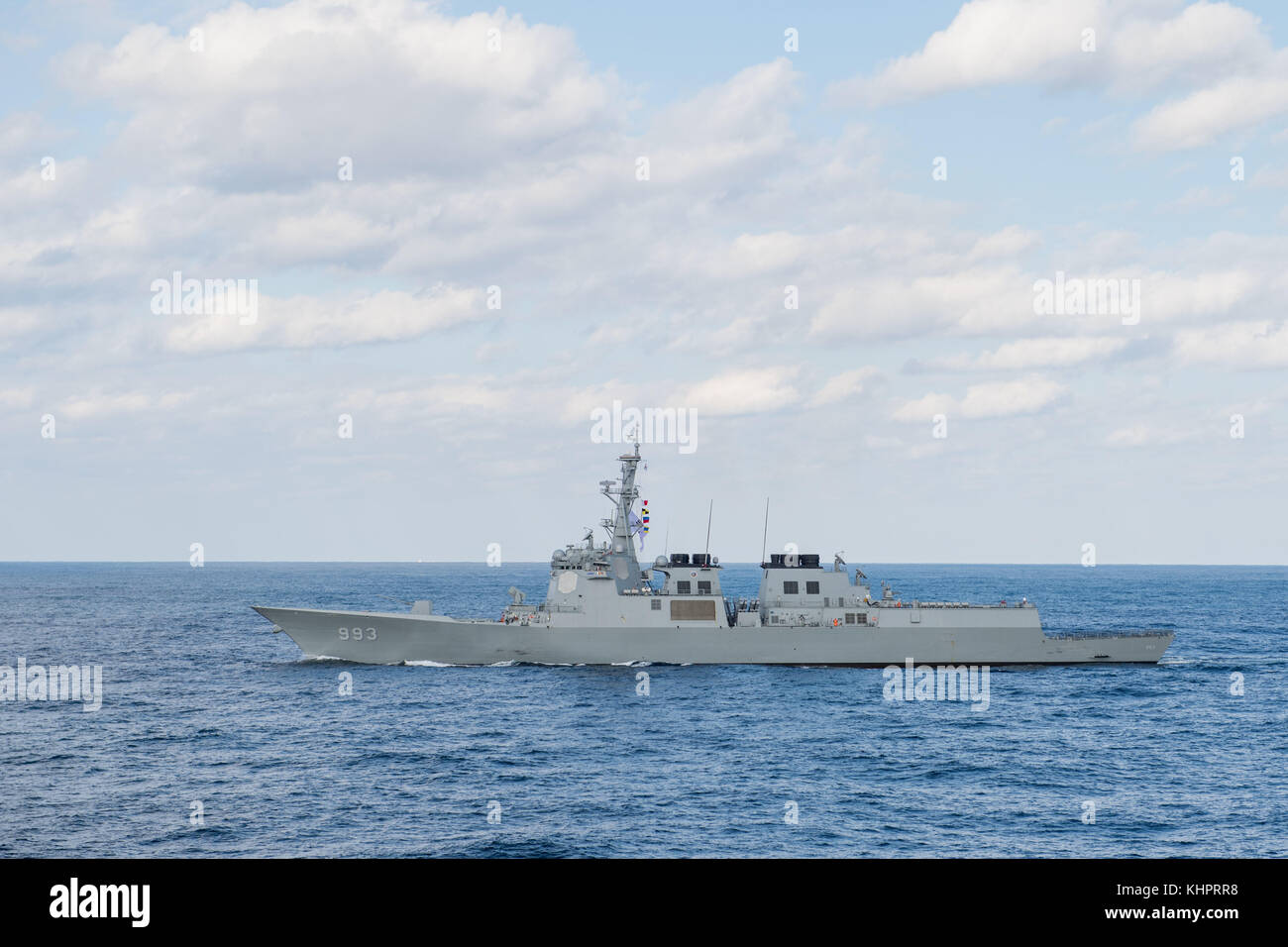 The Republic of Korea Navy Sejong the Great-class guided-missile ...