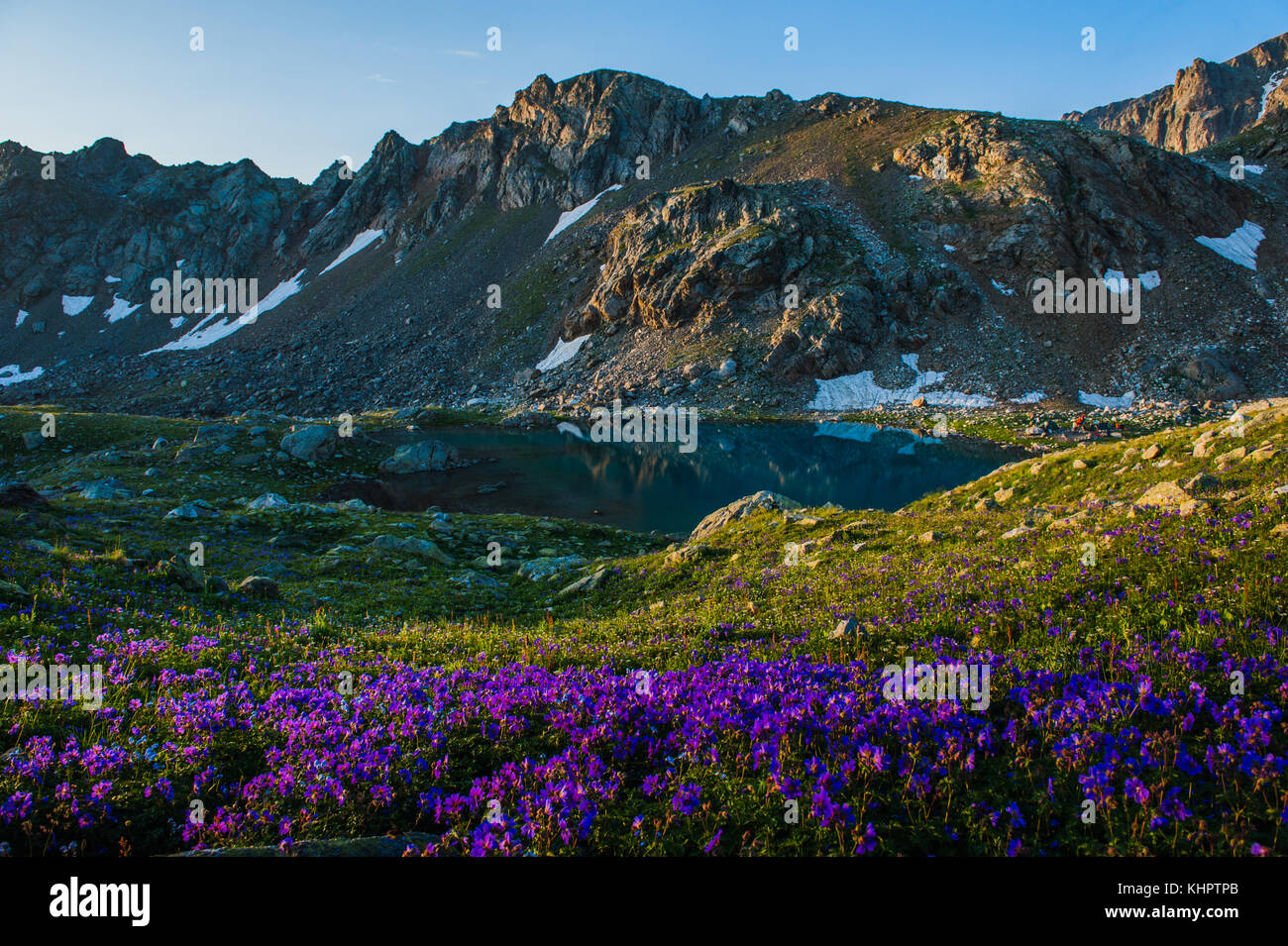 Alpine lake among rocks hi-res stock photography and images - Alamy