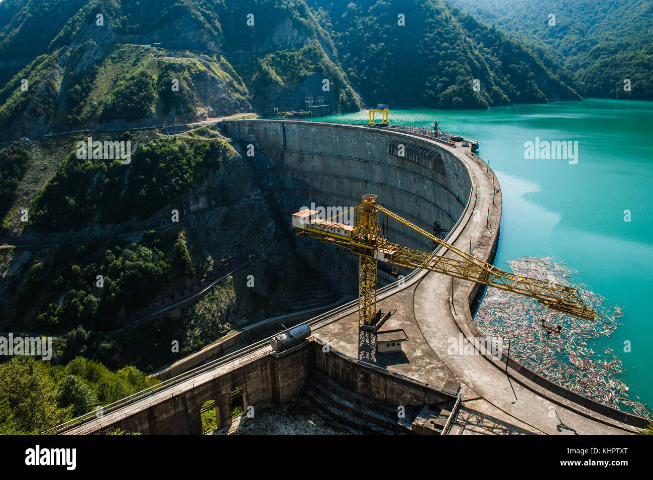 The Enguri Dam - a hydroelectric dam on the Enguri River in Georgia ...