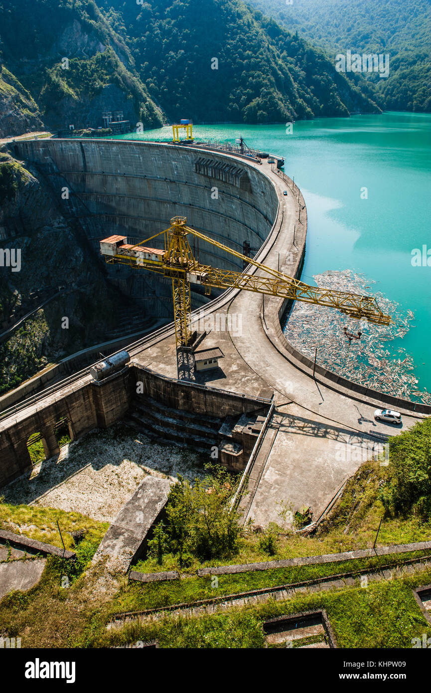 The Enguri Dam - a hydroelectric dam on the Enguri River in Georgia ...
