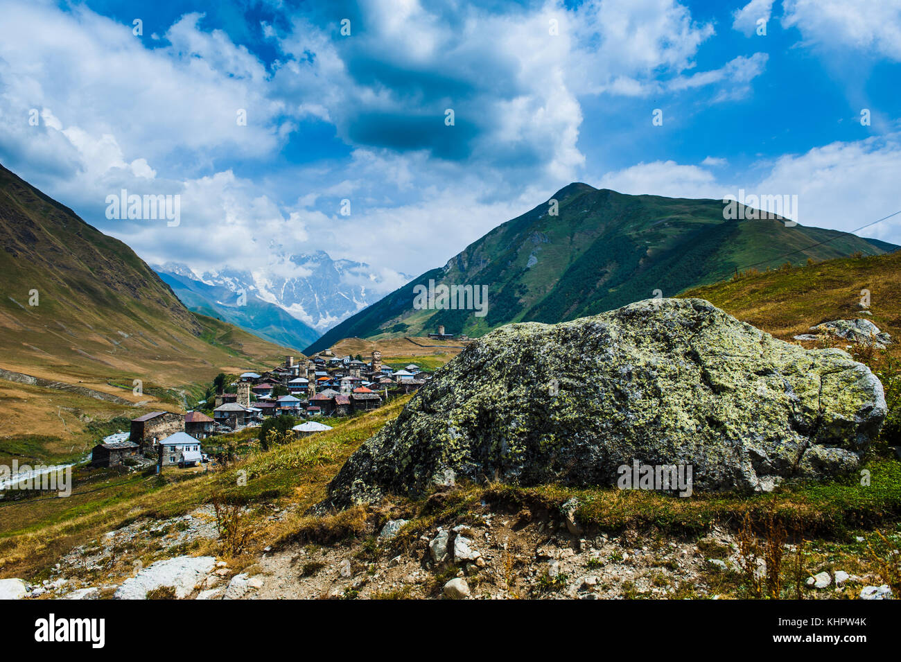 Bezengi village hi-res stock photography and images - Alamy