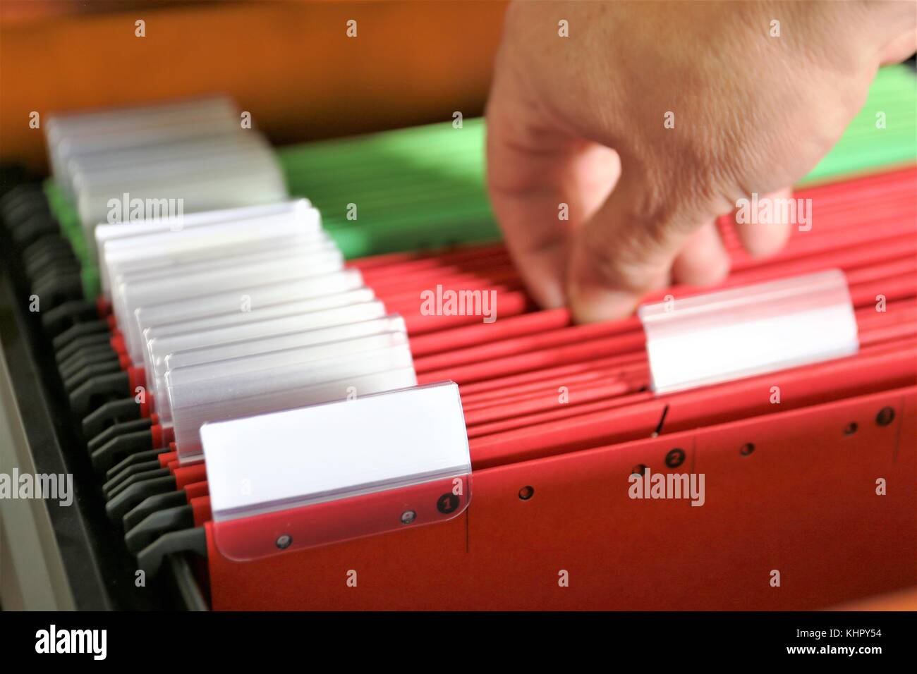 An concept Image of a colorful Register binder with copy space Stock ...