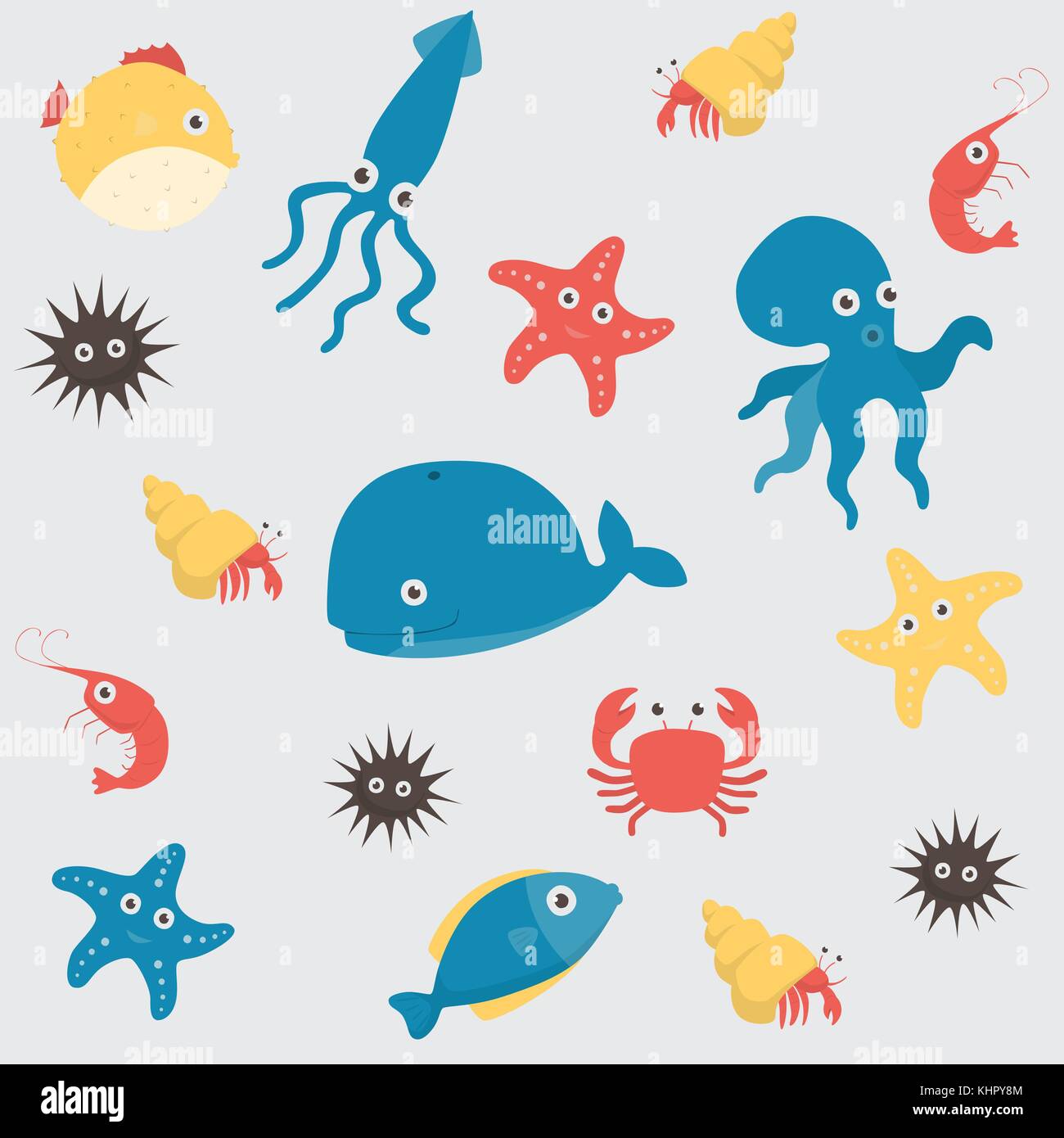 Sea life underwater cartoon animals Stock Vector Image & Art - Alamy