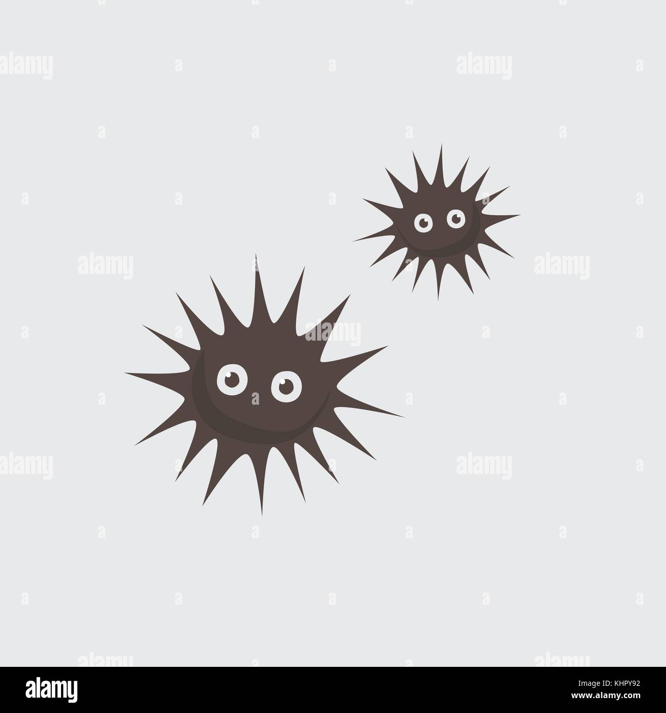 Funny cartoon sea urchin on white background Stock Vector Image & Art ...