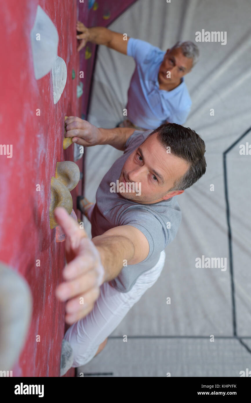 above view of a wall climber Stock Photo - Alamy