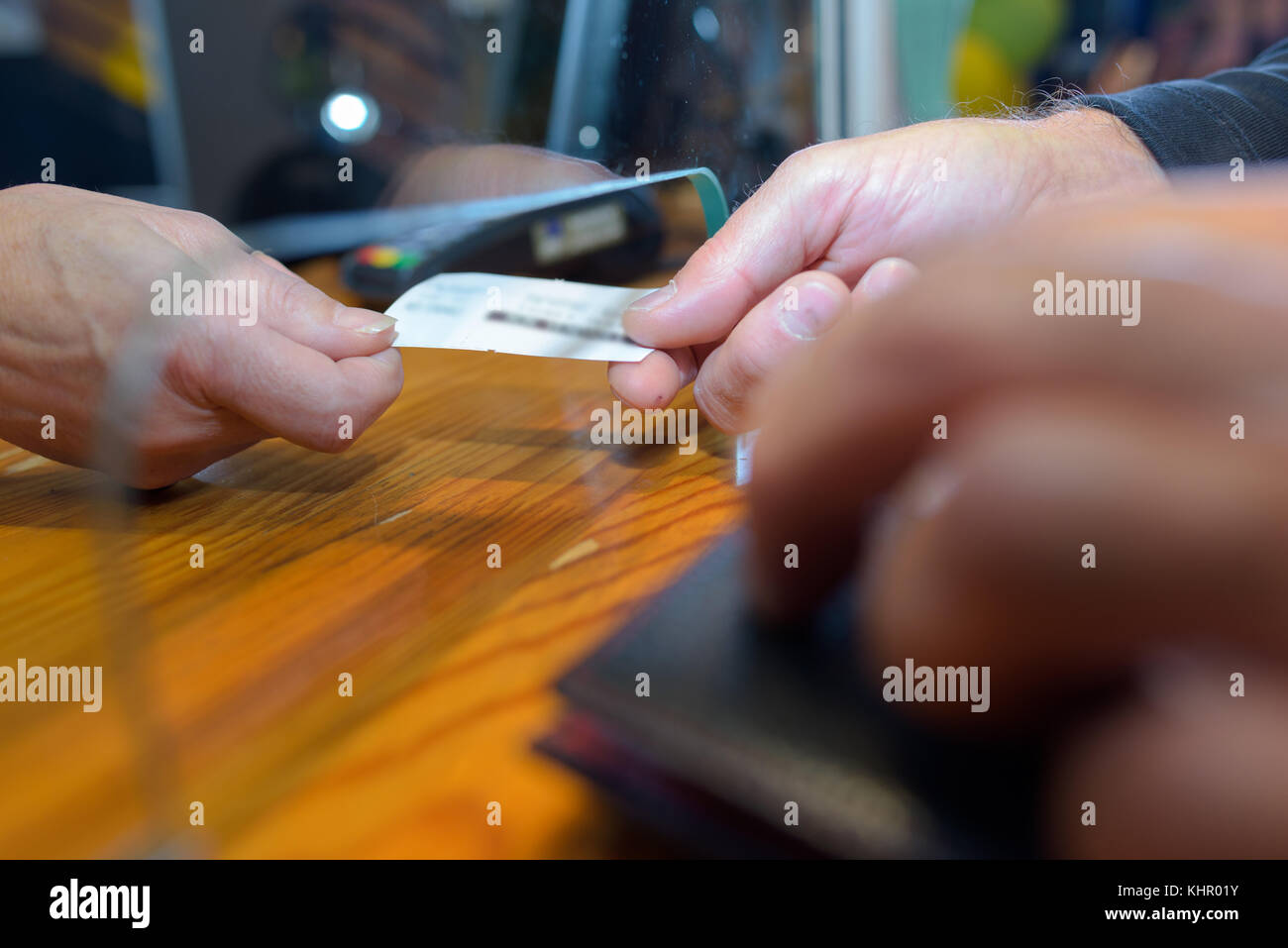 giving the ticket Stock Photo - Alamy
