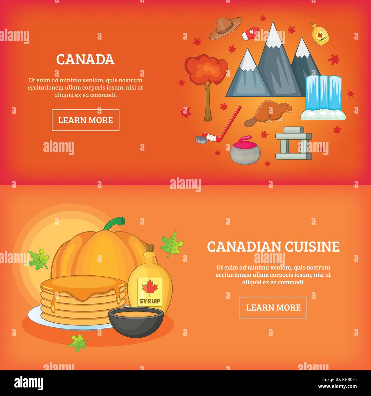 Canada banners set or poster vector illustration Stock Vector Image ...