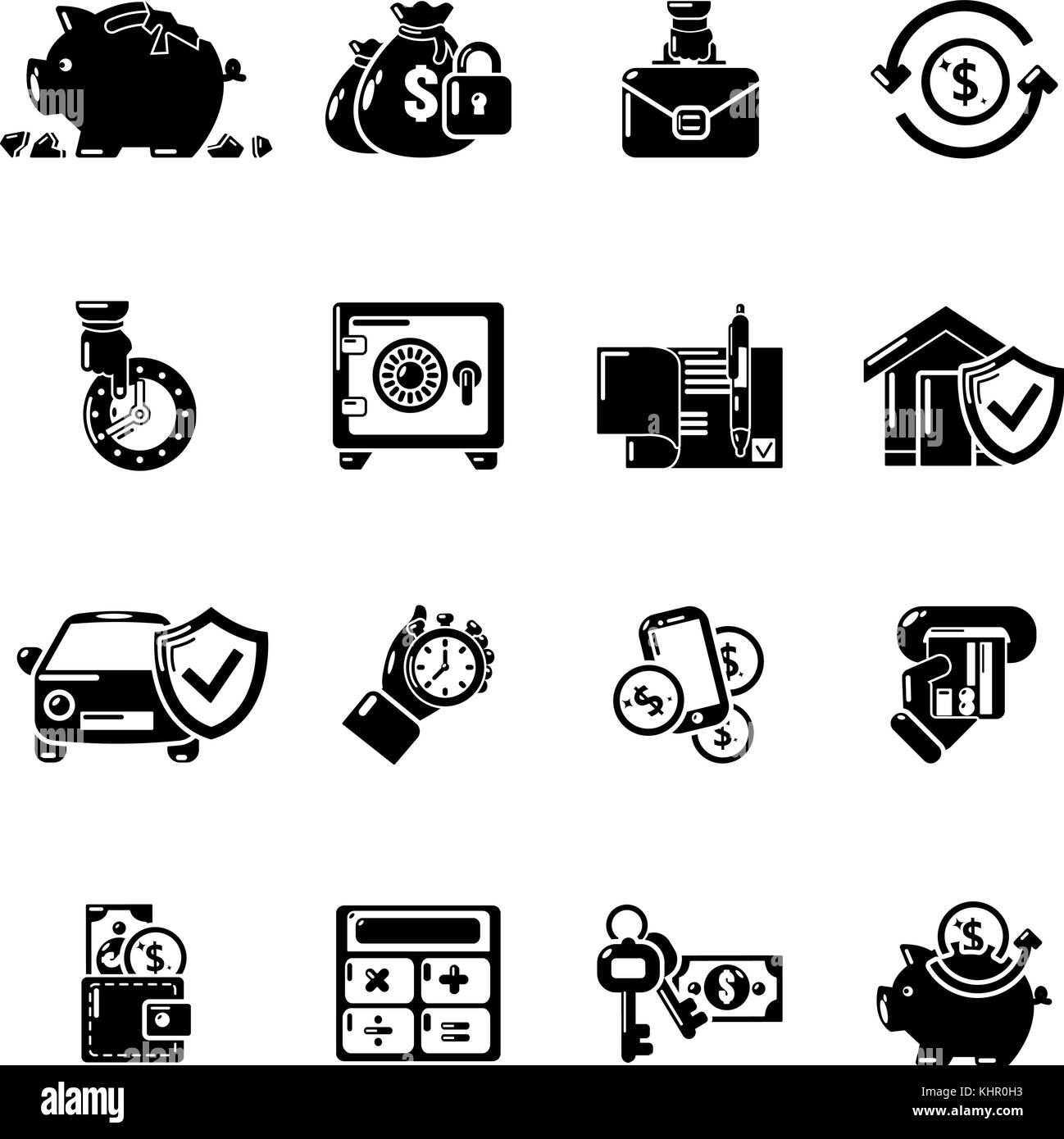 Credit icons set, simple style Stock Vector Image & Art - Alamy