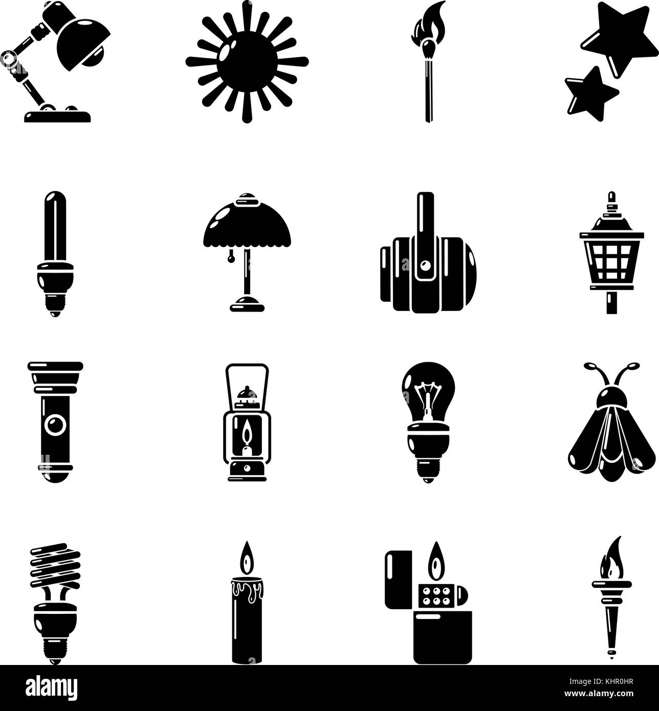 Spotlight icon simple style Black and White Stock Photos & Images - Alamy