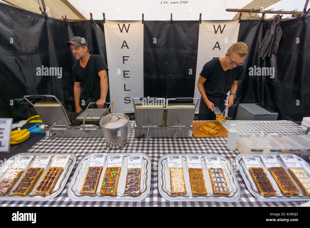 traditional Dutch waffles Stock Photo - Alamy