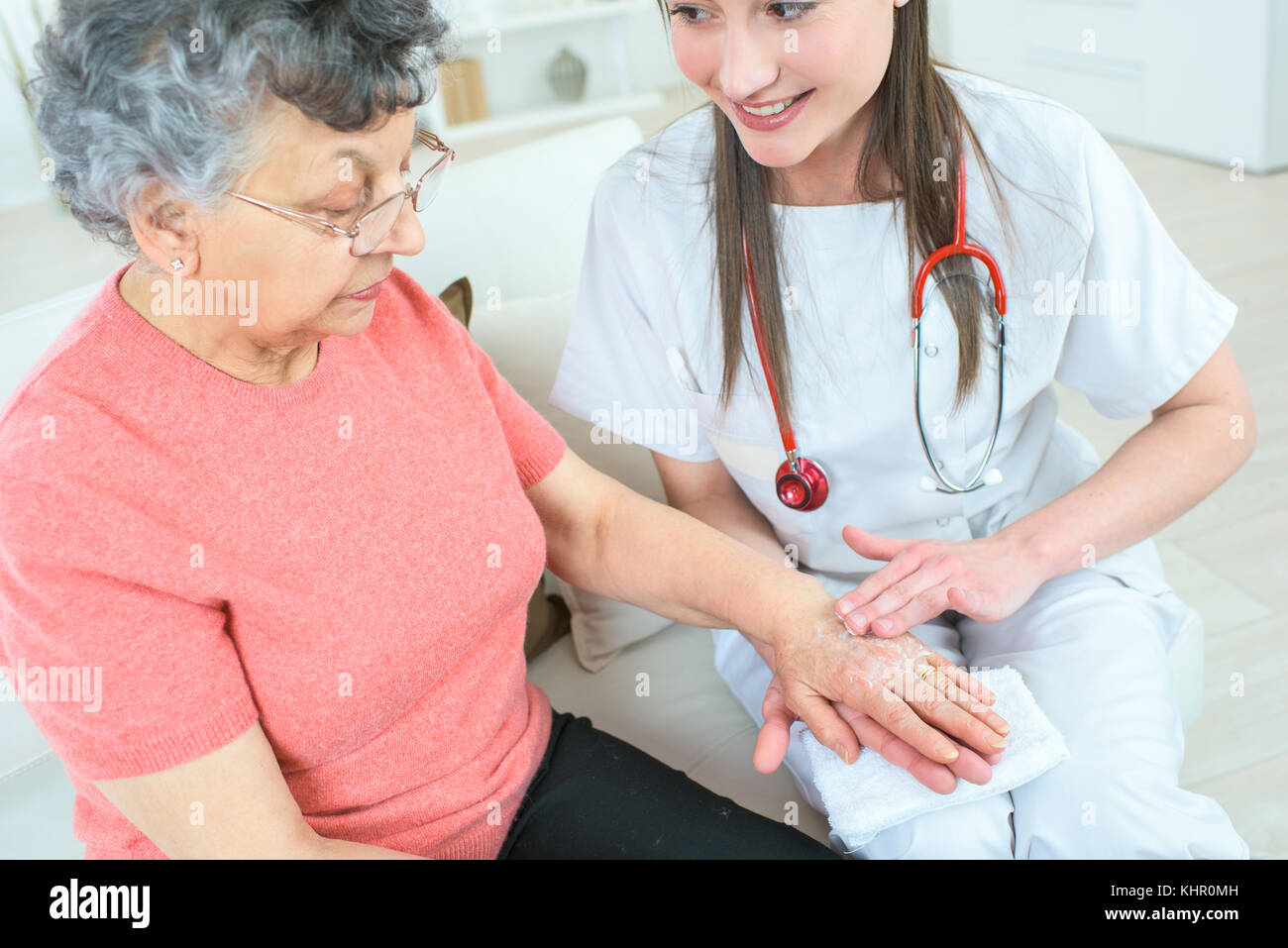senior lady having a check by a doctor Stock Photo - Alamy