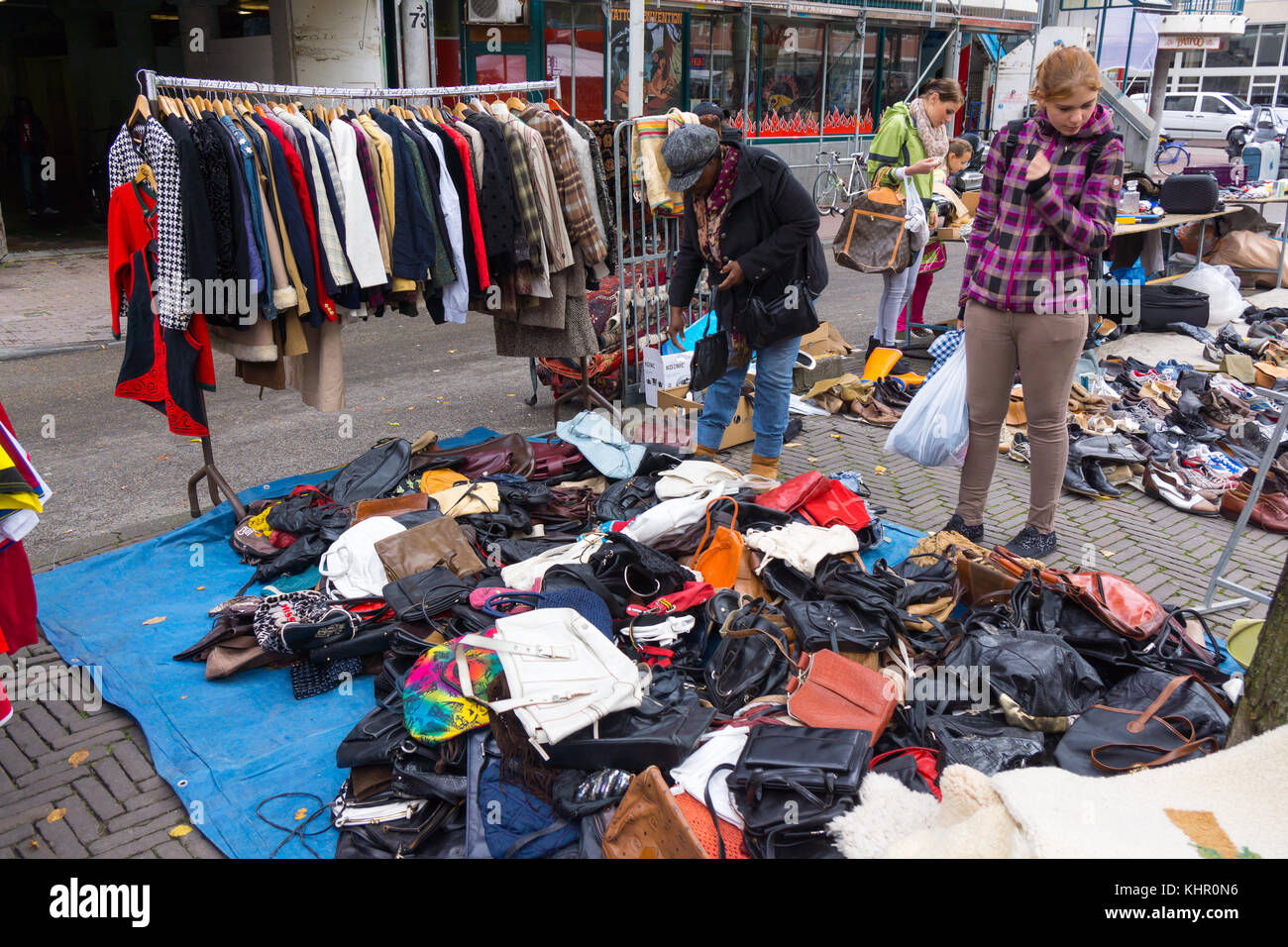 Flea market Waterlooplein in Amsterdam Stock Photo - Alamy