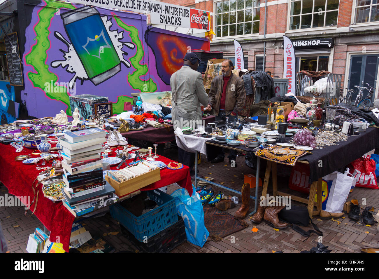 Flea market Waterlooplein in Amsterdam Stock Photo - Alamy