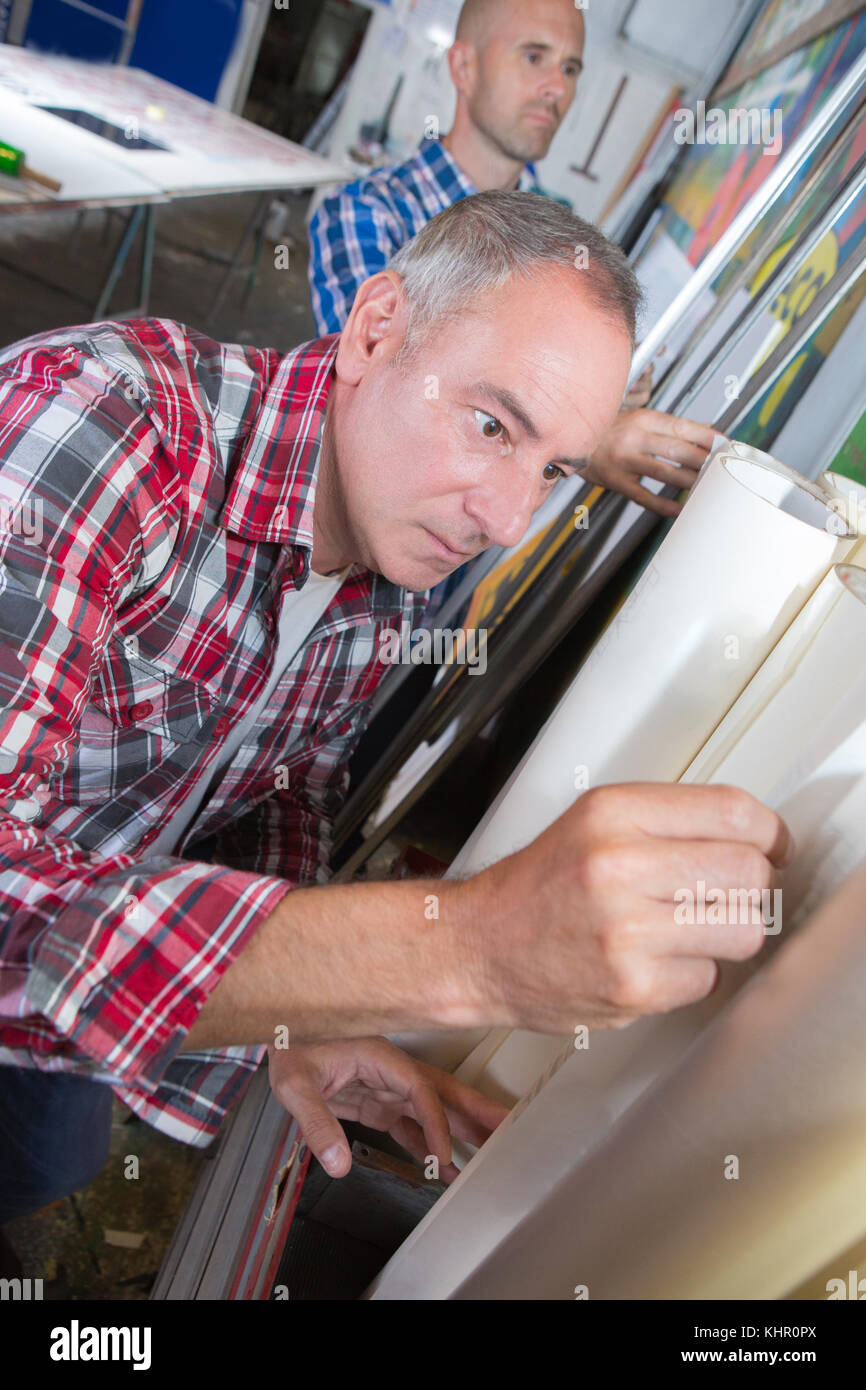 workers at a printing house Stock Photo - Alamy