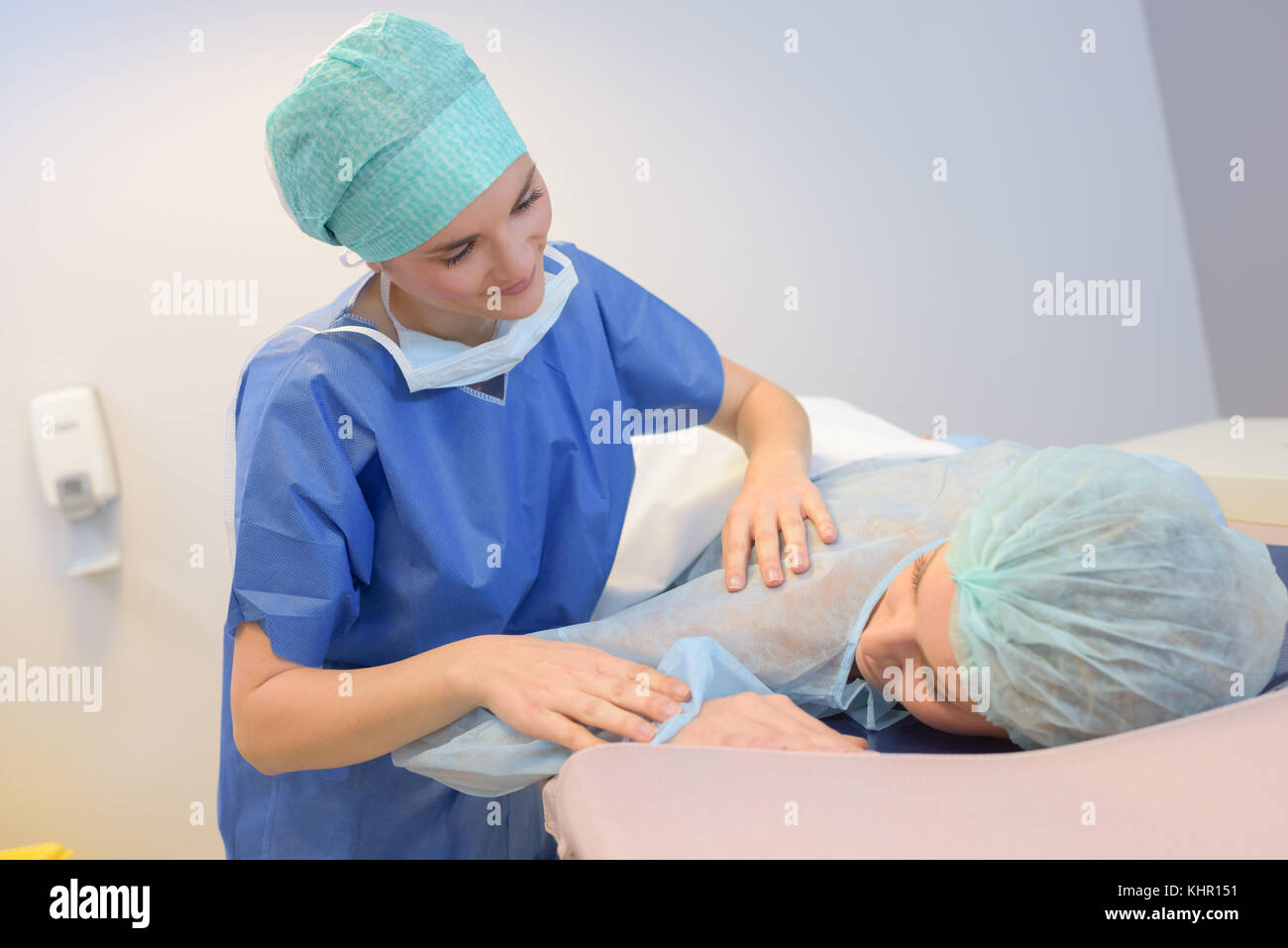 reassuring a patient Stock Photo - Alamy