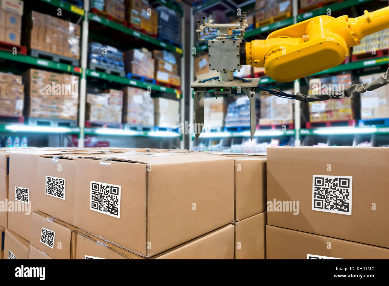 Smart logistic industry 4.0 , QR Codes Asset warehouse and inventory ...