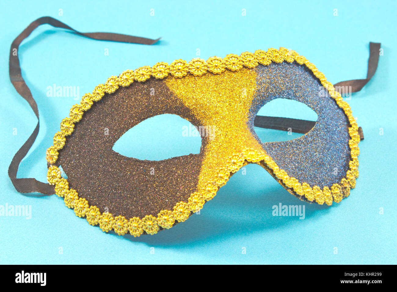 Blue gold masquerade mask background hi-res stock photography and ...