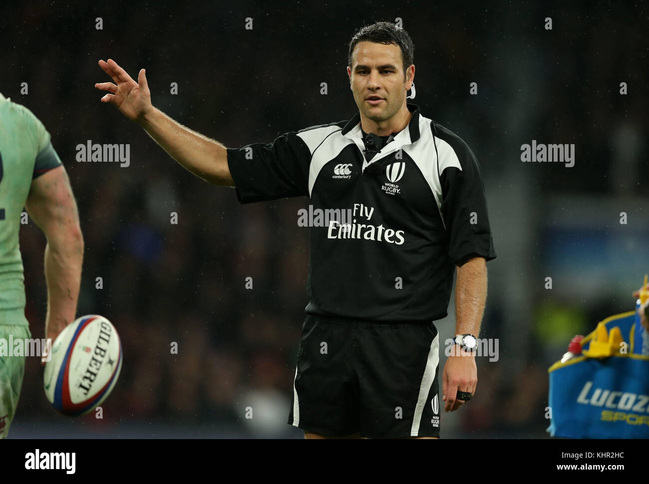 Referee Ben O'Keeffe during the Autumn International at Twickenham ...