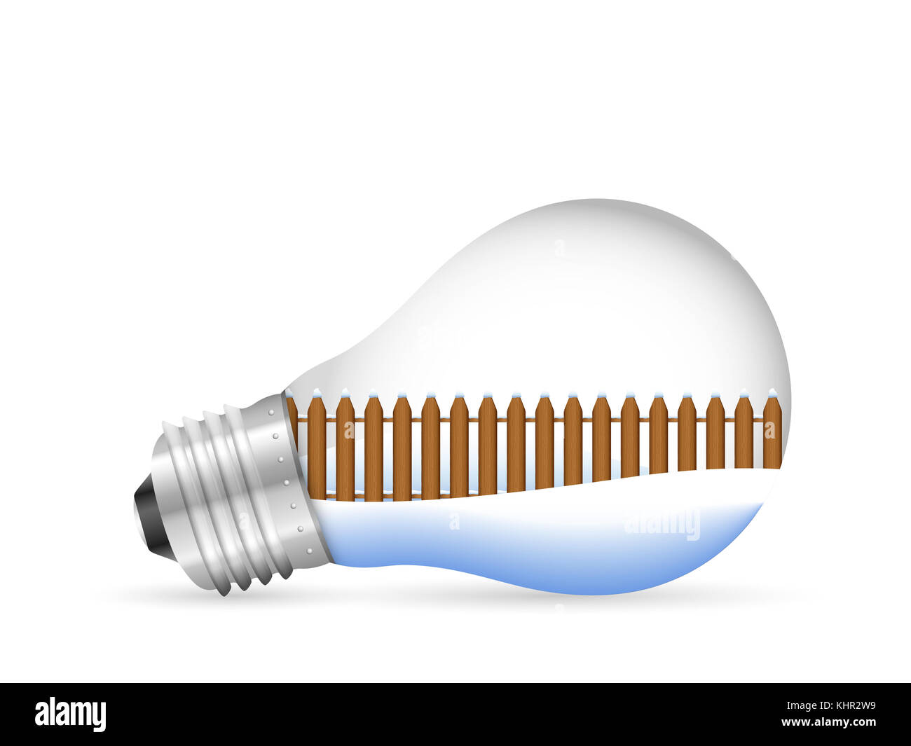 Winter landscape on grey Cut Out Stock Images & Pictures - Alamy