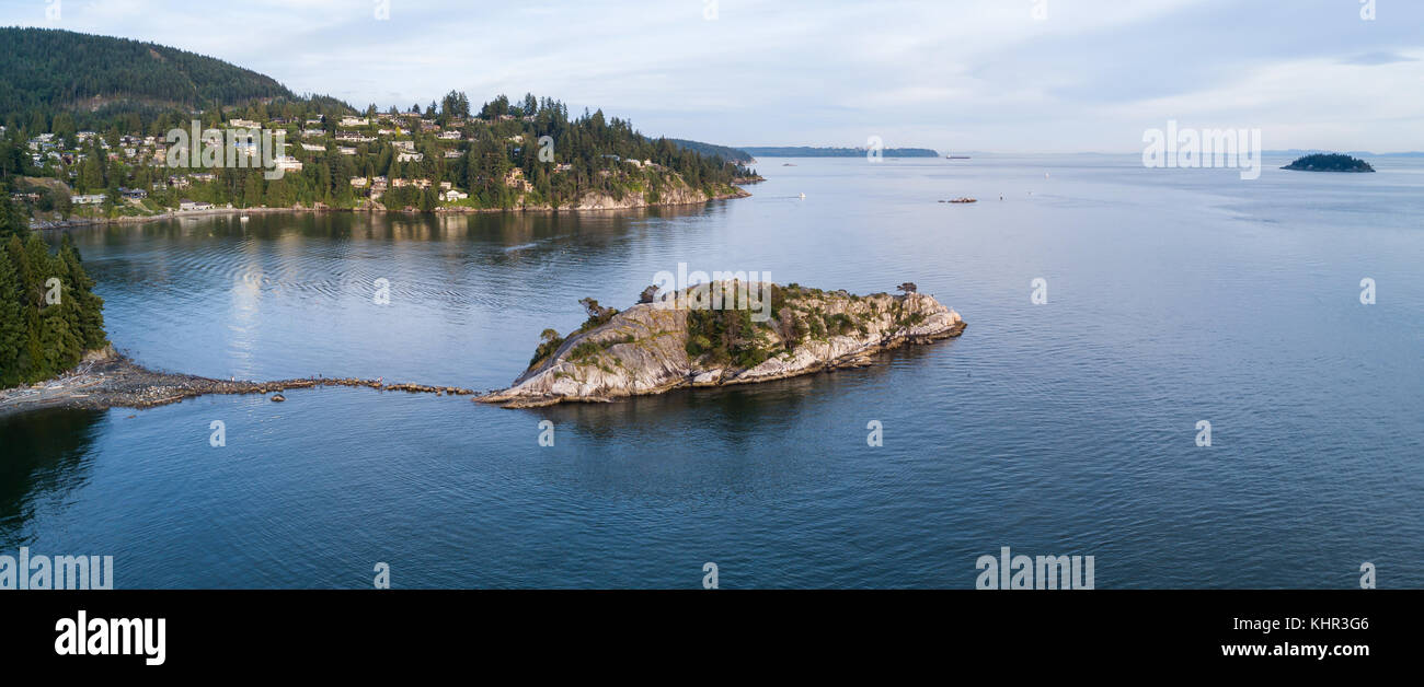 Aerial panoramic view of Whytecliff park in Horseshoe Bay, North ...