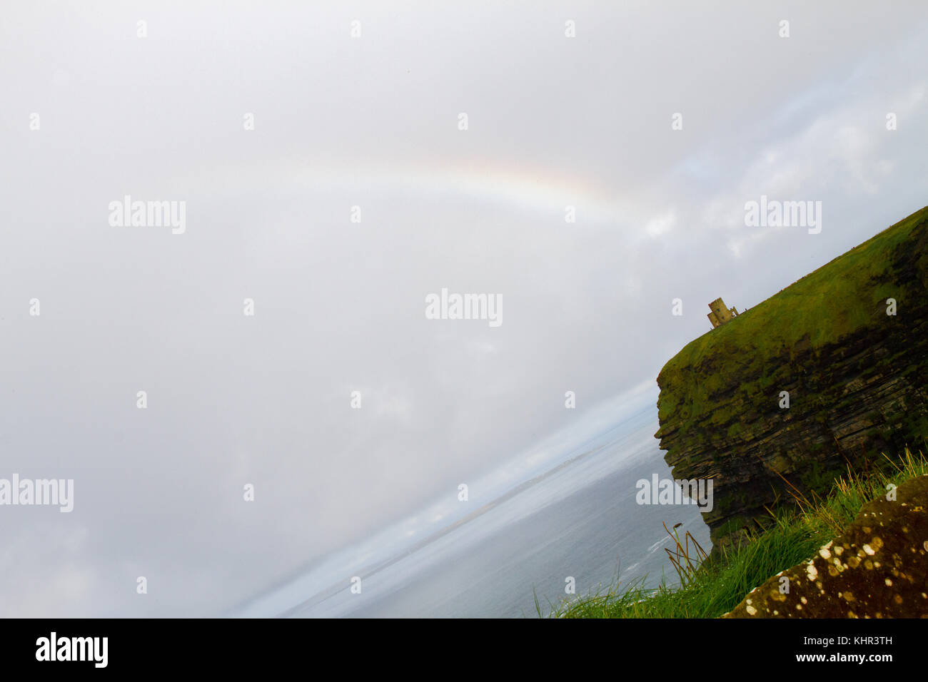 Rainbow in beautiful landscape at the famous Cliffs of Moher and O ...