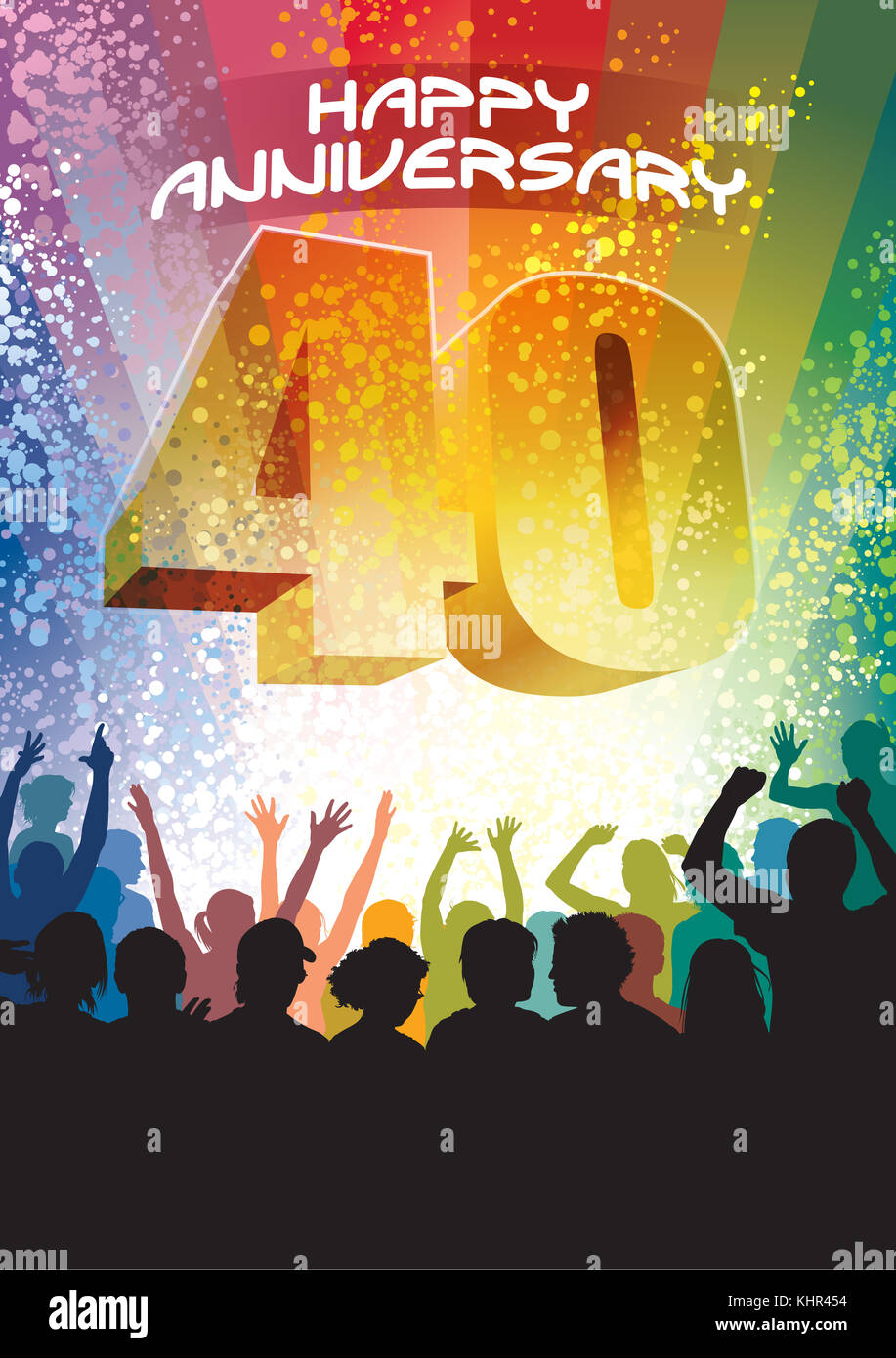 Happy fortieth anniversary hi-res stock photography and images - Alamy