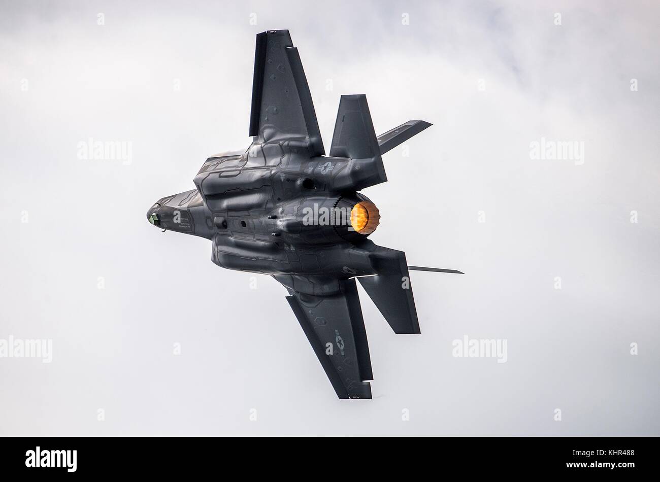 A U.S. Air Force F-35 Lightning II stealth fighter aircraft flies during the Joint Base San ...