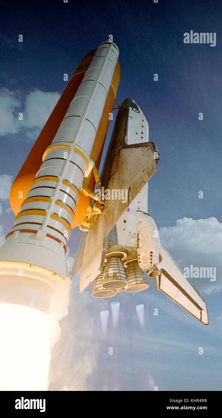 The NASA Space Shuttle Atlantis launches from the Kennedy Space Center ...