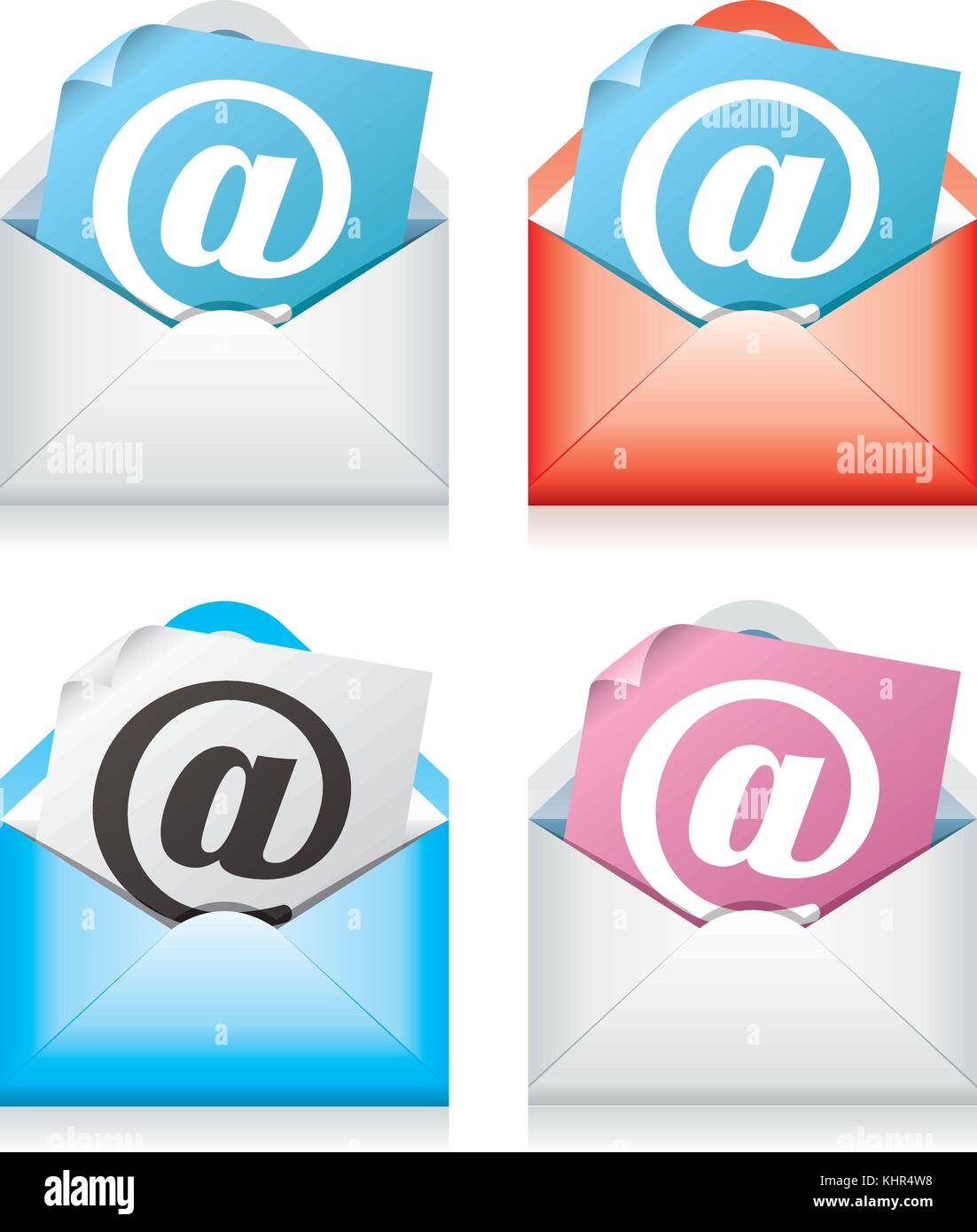 Open mail icons in Stock Vector Images - Alamy