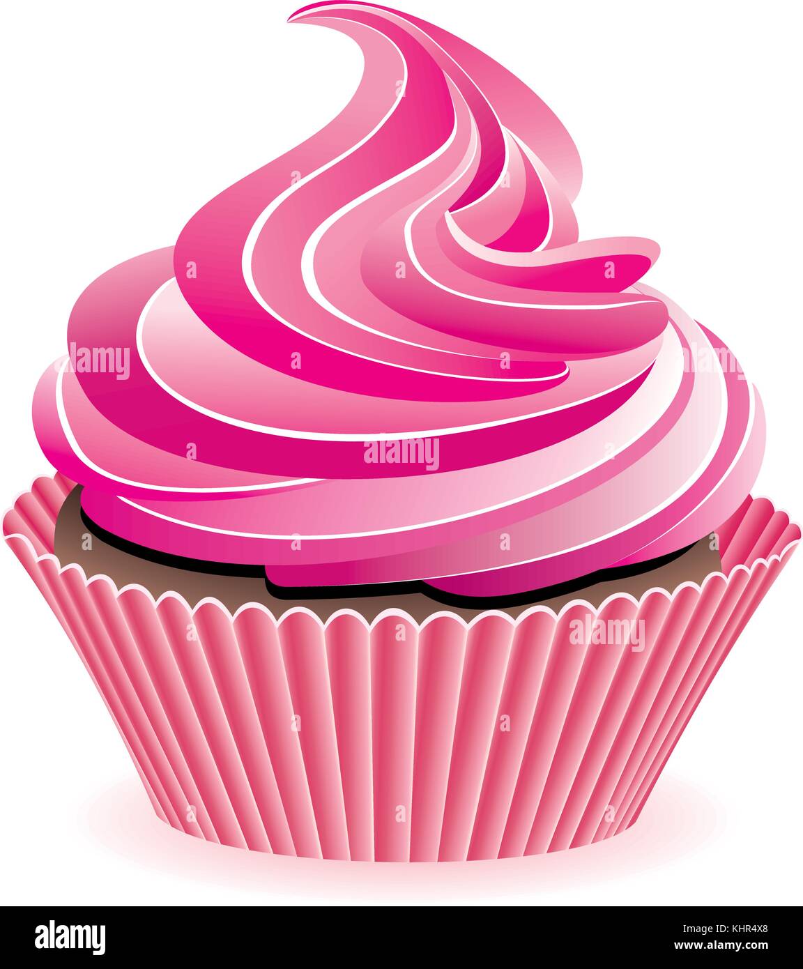 vector design of pink cupcake Stock Vector Image & Art - Alamy
