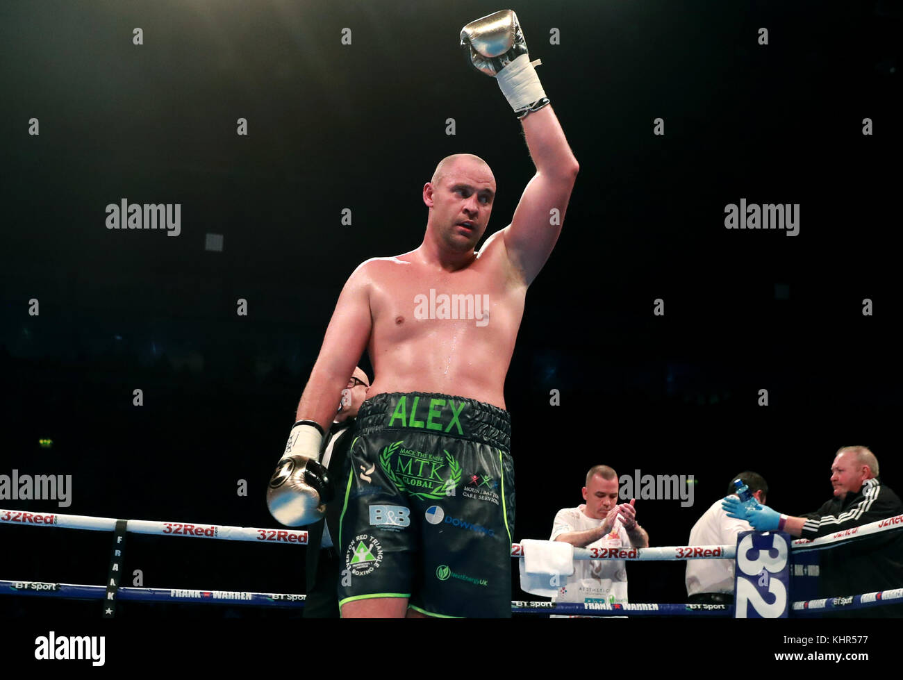 Alex Dickinson celebrates victory against Milen Paunov in the ...